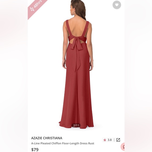 Azazie | Dresses | Azazie Christina Bridesmaid Dress Size 8 Rust | Poshmark